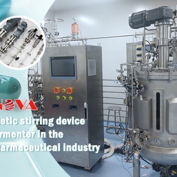 Magnetic stirring device for fermenter in the biopharmaceutical industry