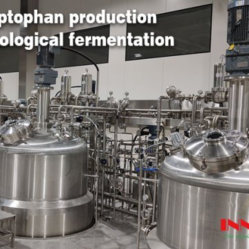 L-tryptophan production by biological fermentation